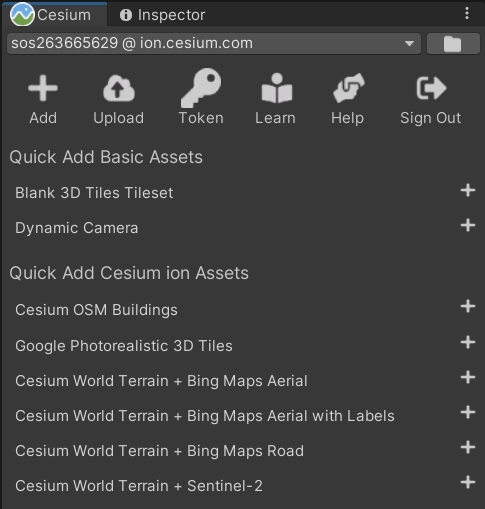 Cesium for Unity 快速入门
